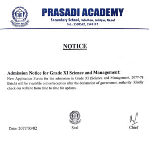 Prasadi Academy - Only one +2 institution in Nepal has been awarded the ...